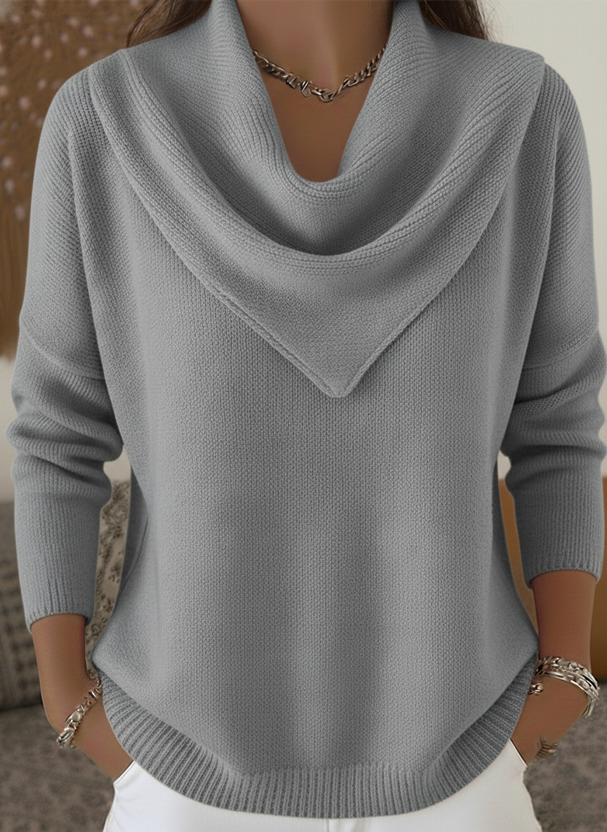 FLASH SALE – LIMITED STOCK - Elegant Knit Triangle Neck Sweater – GoHelooo